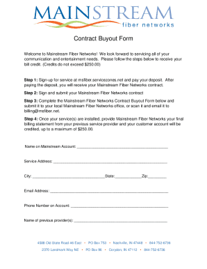 Fillable Online Contract Buyout Form Fax Email Print - pdfFiller