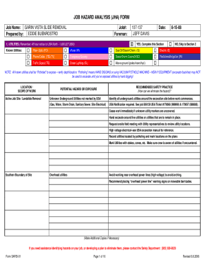 Fillable Online What is a Job Hazard Analysis Form? - OSHA.com Fax ...