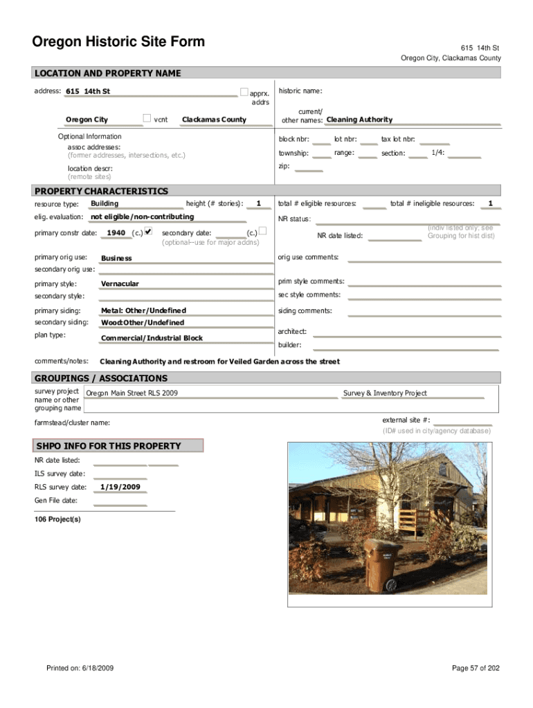 Fillable Online State of Oregon: State Archives - Land RecordsCounty ...
