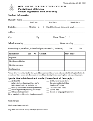 Fillable Online PSR Registration Form 2022-2023 - Amazon S3 Fax Email ...