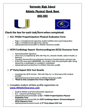 Fillable Online Athletic and Marching Band Pre-participation ...