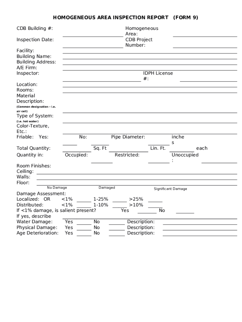 Asbestos - 9 Homogeneous Area Inspection Report - www2 illinois Doc ...