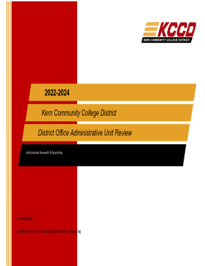 Fillable Online KCCD AUR Institutional Research and Reporting 2022-2024 ...