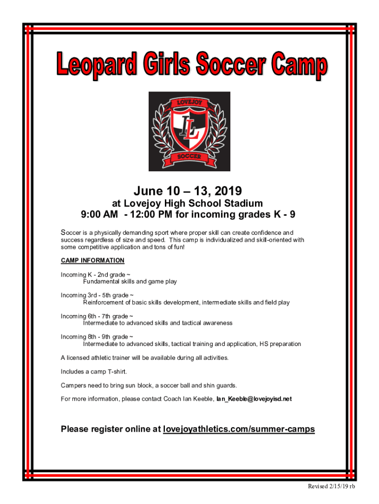 Fillable Online at Lovejoy High School Stadium Fax Email Print - pdfFiller