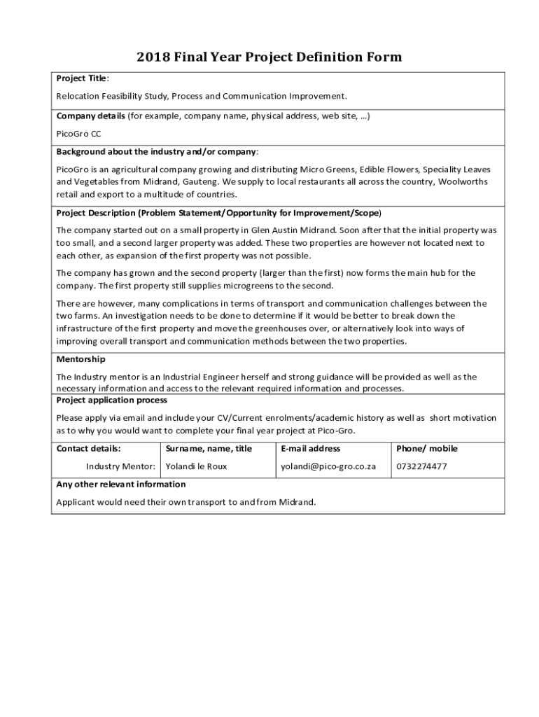 Fillable Online What Is Project Feasibility and Why Is It Important ...