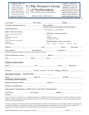 Fillable Online First Name: Last Name: Middle Initial: Preferred Name: Doc Template ... Fax ...