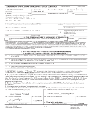 Fillable Online Amendment of Solicitation/Modification of Contract ...
