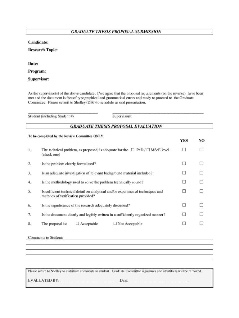Fillable Online GRADUATE THESIS SUPERVISION Responsibilities of faculty ...