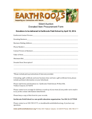 Fillable Online Silent Auction Donation Request Letter: The How-To ...