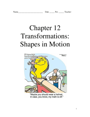 Fillable Online Chapter 12 Transformations: Shapes in Motion Fax Email Print - pdfFiller
