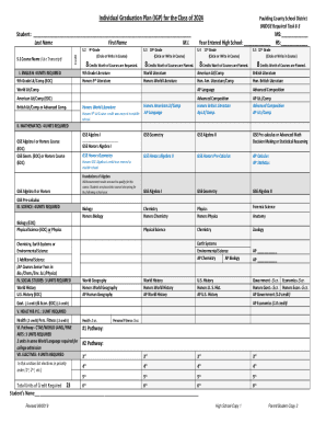 Fillable Online Individual Graduation Plan (IGP) for the Class of 2024 ...