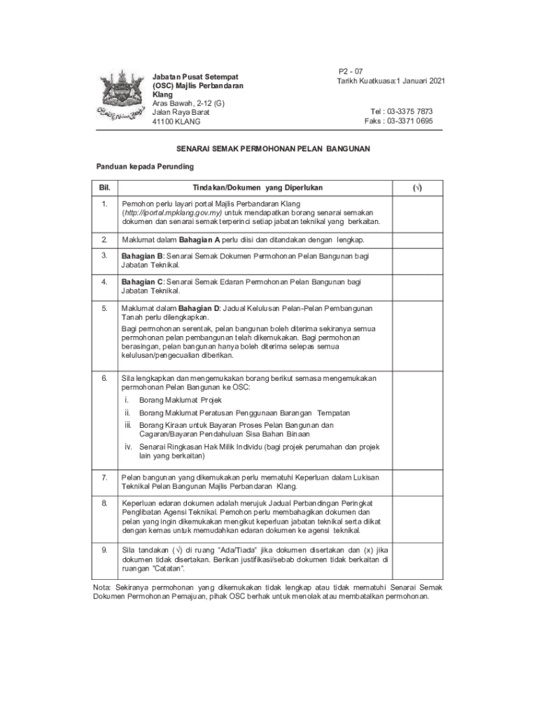 Fillable Online Unit Pusat Setempat (OSC)Portal Rasmi Majlis ...