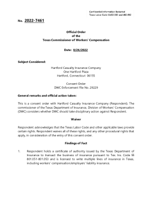 Fillable Online Consent Order: Hartford Fire Insurance Company Fax ...