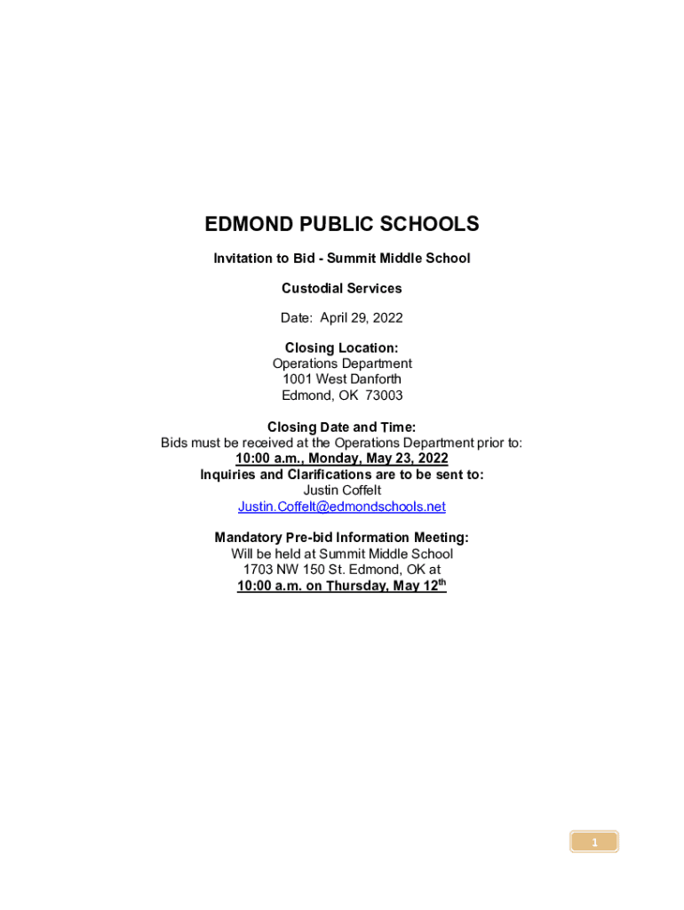 Fillable Online Summit Middle School Part of the Edmond School District ...