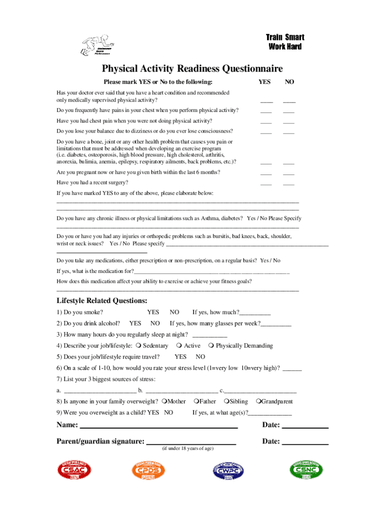 Fillable Online ncdip.moh.gov.jmphysical-activity-readinessPhysical ...