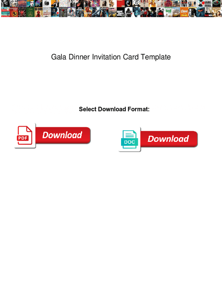 Fillable Online Gala Dinner Invitation Card Template. Gala Dinner ...