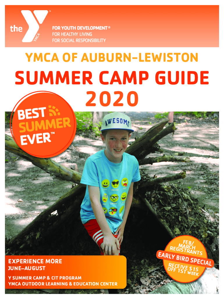 Fillable Online Summer Camp at the YMCA! - New Jersey YMCA State ...