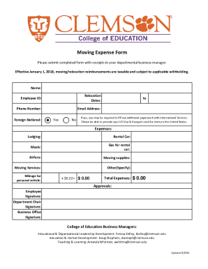 Fillable Online guru.psu.eduformsmoving-expenses-support-formMOVING ...