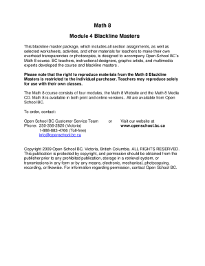 Fillable Online Math 8 Module 4 Blackline Masters - Open School BC Fax ...