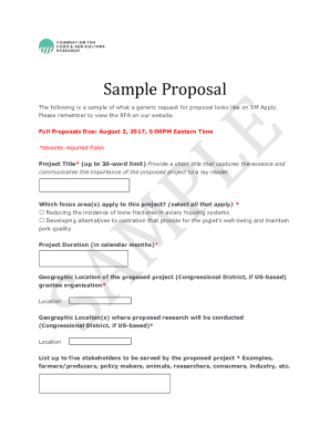 Fillable Online foundationfar.org wp-content uploadsSample Proposal ...