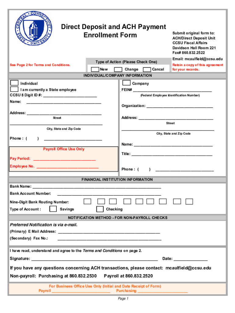 Fillable Online fill.ioDirect-Deposit-And-ACH-PaymentFillable Direct ...