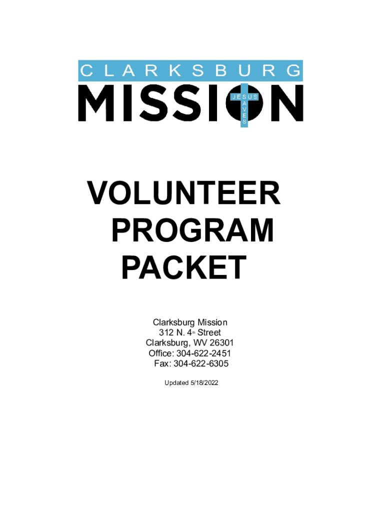 Fillable Online Volunteer Program Packet.docx Fax Email Print - pdfFiller