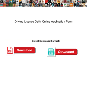 Fillable Online Driving Licence Delhi Online Application Form. Driving ...