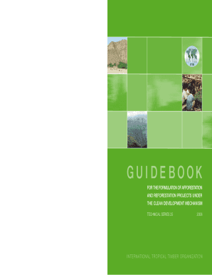 Fillable Online Guidebook for the formulation of afforestation and reforestation projects under ...