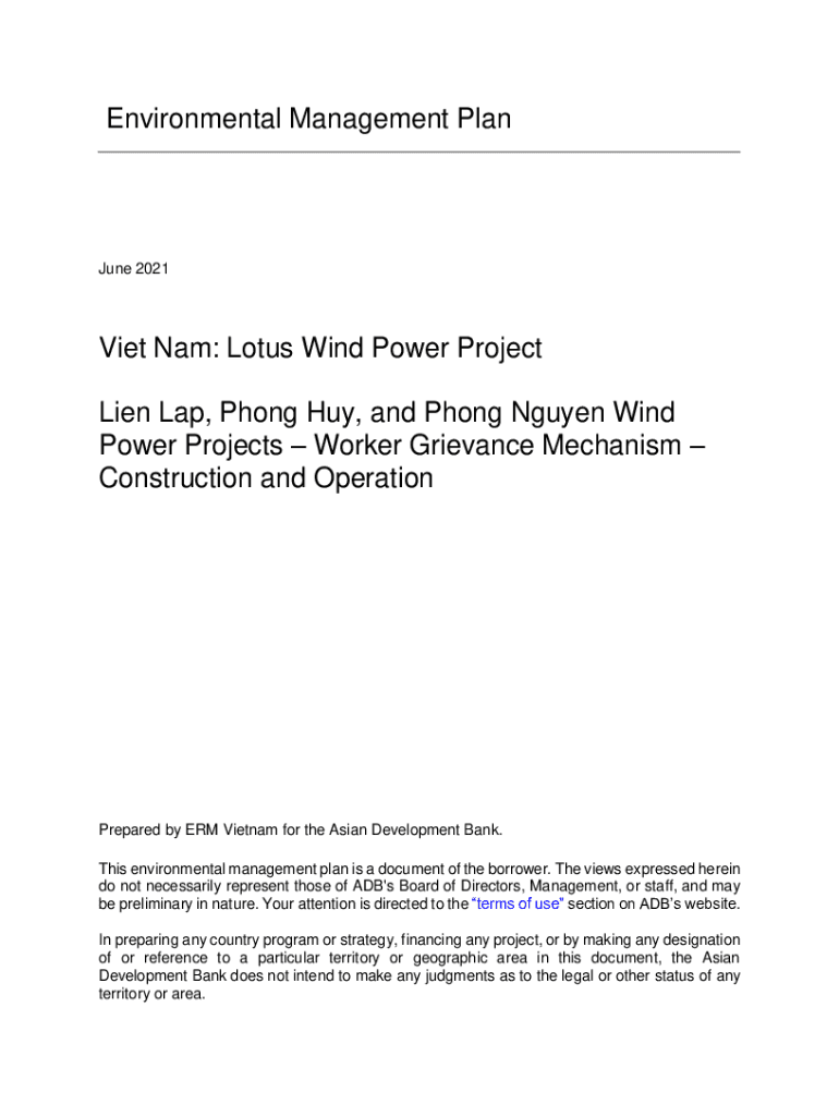 Fillable Online Lotus Wind Power Project: Lien Lap, Phong Huy, and ...