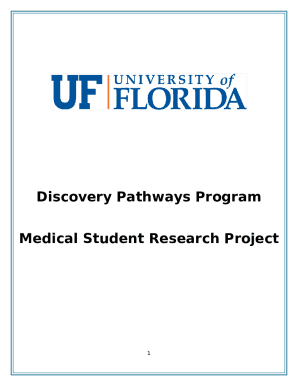 Medical Student Research ProgramResearch and Discovery Pathways ... Doc Template | pdfFiller