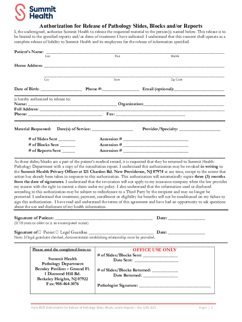 Fillable Online pathology.osu.eduservicespdfPatient Authorization for Release of Surgical ...