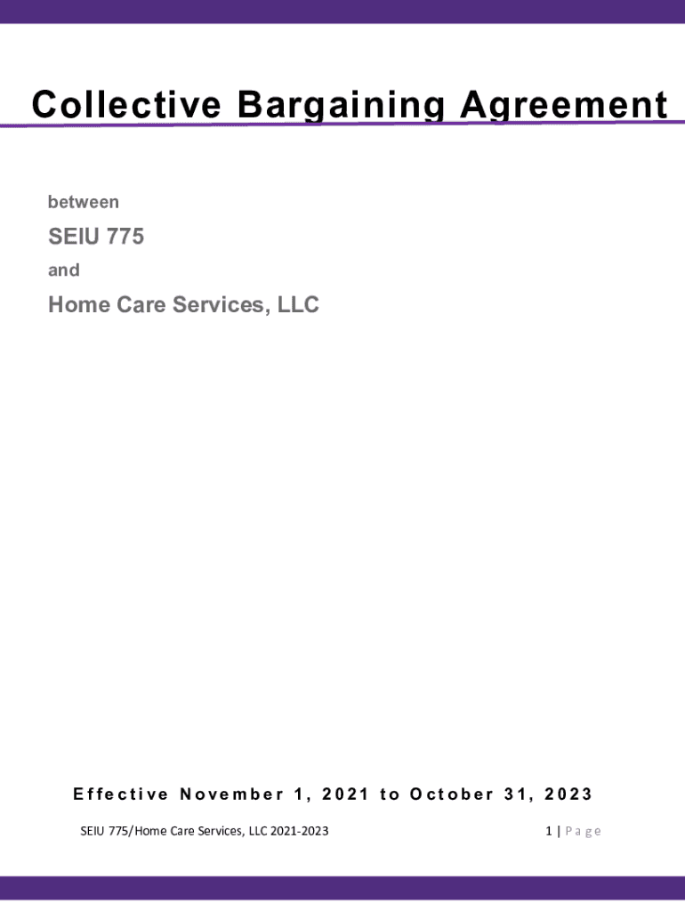 Fillable Online Collective bargaining agreements - WaCollective ...
