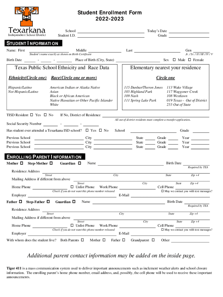 Fillable Online Student Enrollment Form TemplateJotformStudent Enrollment Form TemplateJotform11 ...