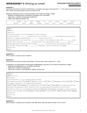 Fillable Online WORKSHEET 1: Writing an email - Macmillan Fax Email ...