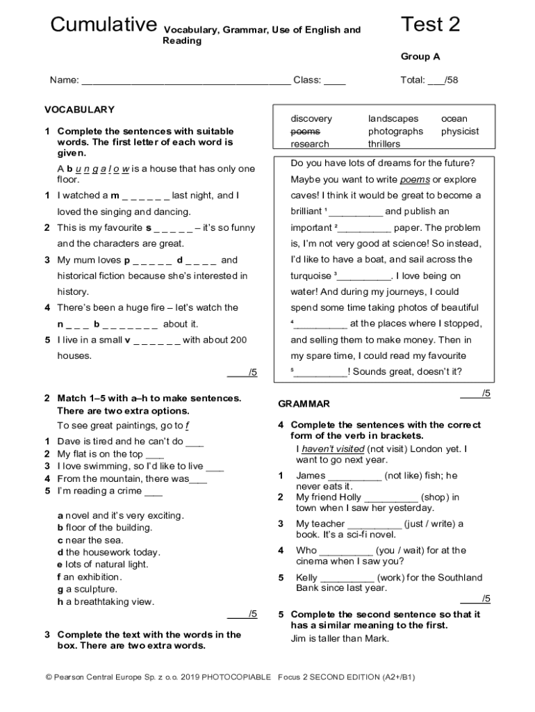 Fillable Online Cumulative Sentence Definition and ExamplesGrammar ...