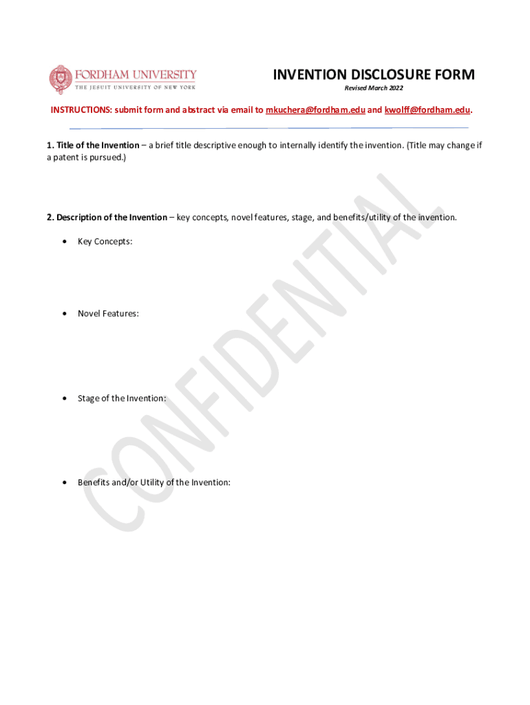 Fillable Online mit lincoln laboratory invention disclosure form ...