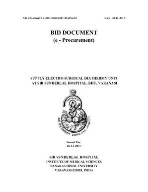 Fillable Online internet.bhu.ac.in Tender archiveBanaras Hindu ...