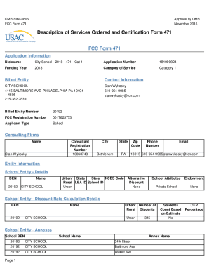 Fillable Online Description of Services Ordered and Certification Form ...