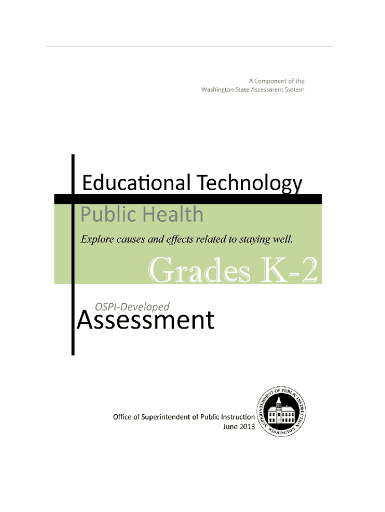 Fillable Online Public Health, Educational Technology Assessment ...
