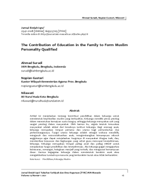 Fillable Online The Contribution of Education in the Family to Form ...