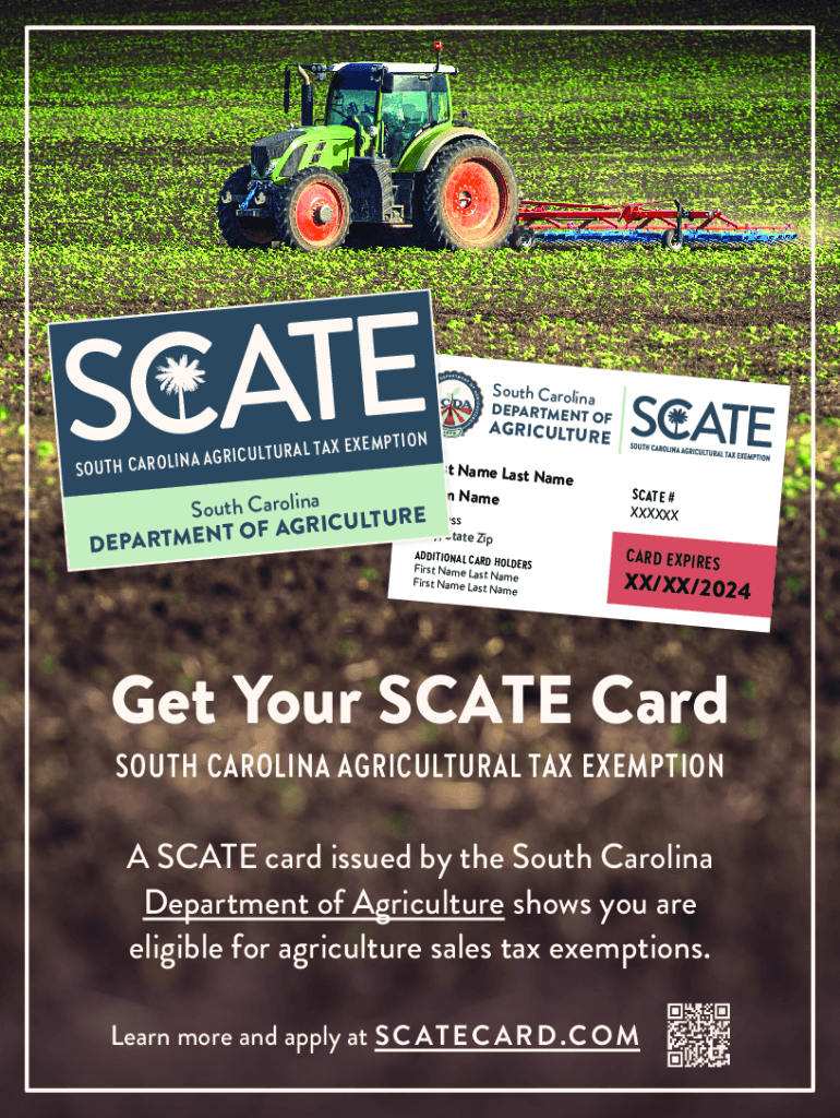 Fillable Online agriculture sc Get Your SCATE Card Fax Email Print ...