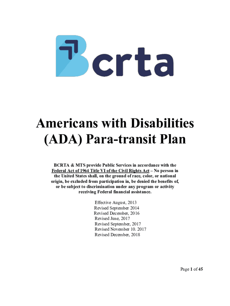 Fillable Online bcrtatransitplan.comButler County Regional Transit ...