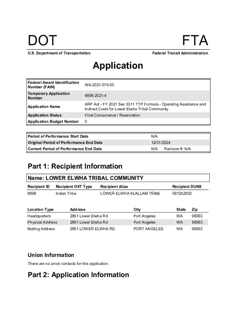 Fillable Online Federal Award Identification Number (FAIN)TFX: Treasury ...
