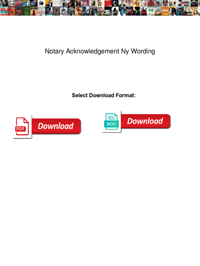 Fillable Online Free New York Notary Acknowledgment Form - WordPDFeFormsWhat is a Notary ...
