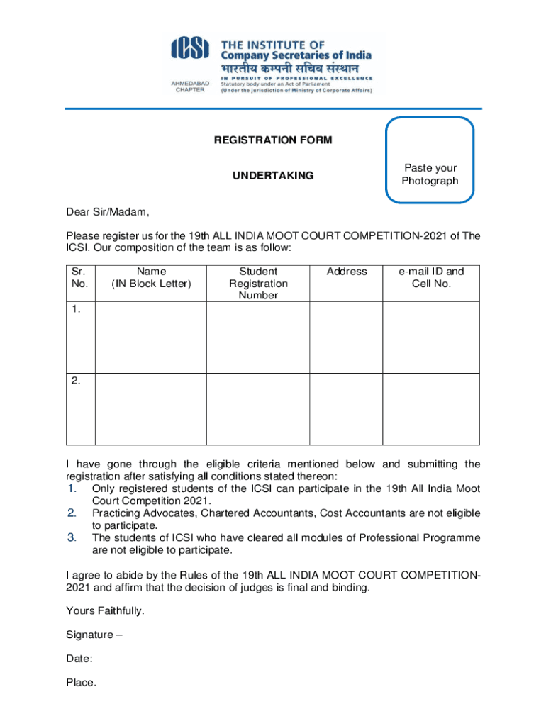 Fillable Online registration form - ICSI Fax Email Print - pdfFiller