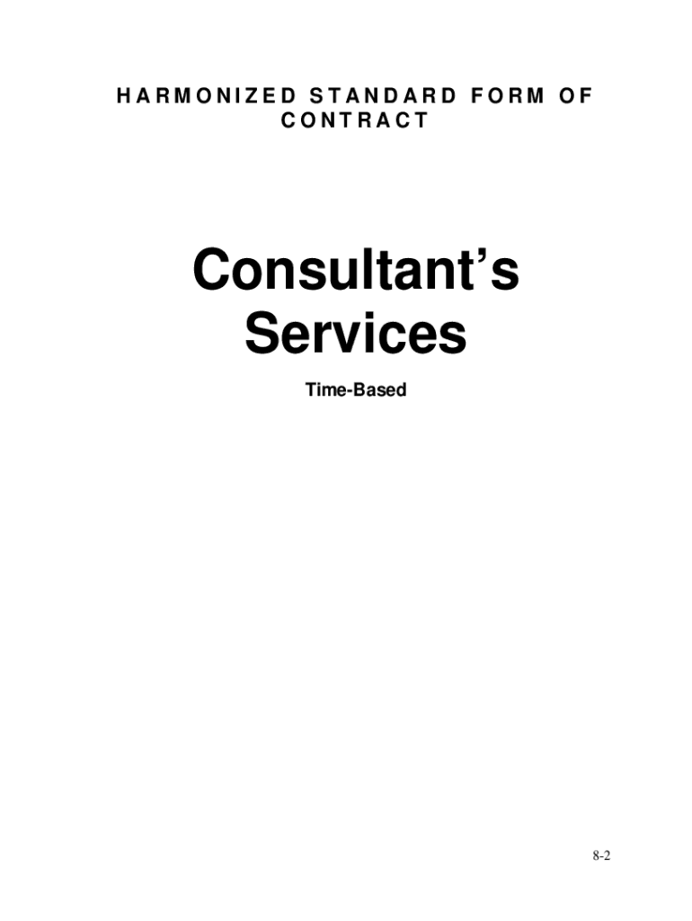 Fillable Online Harmonized Standard Form of Contract - Edit, Fill, Sign ...