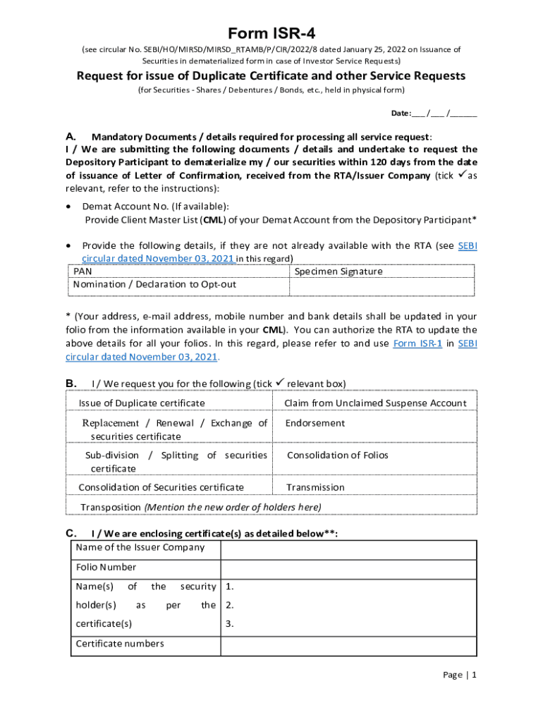 Fillable Online Form ISR-4 - SpiceJet Fax Email Print - pdfFiller