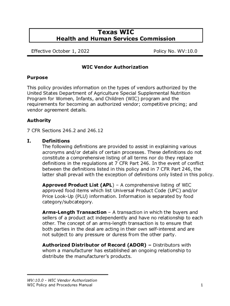Fillable Online WV. WIC Vendor Authorization Fax Email Print - pdfFiller