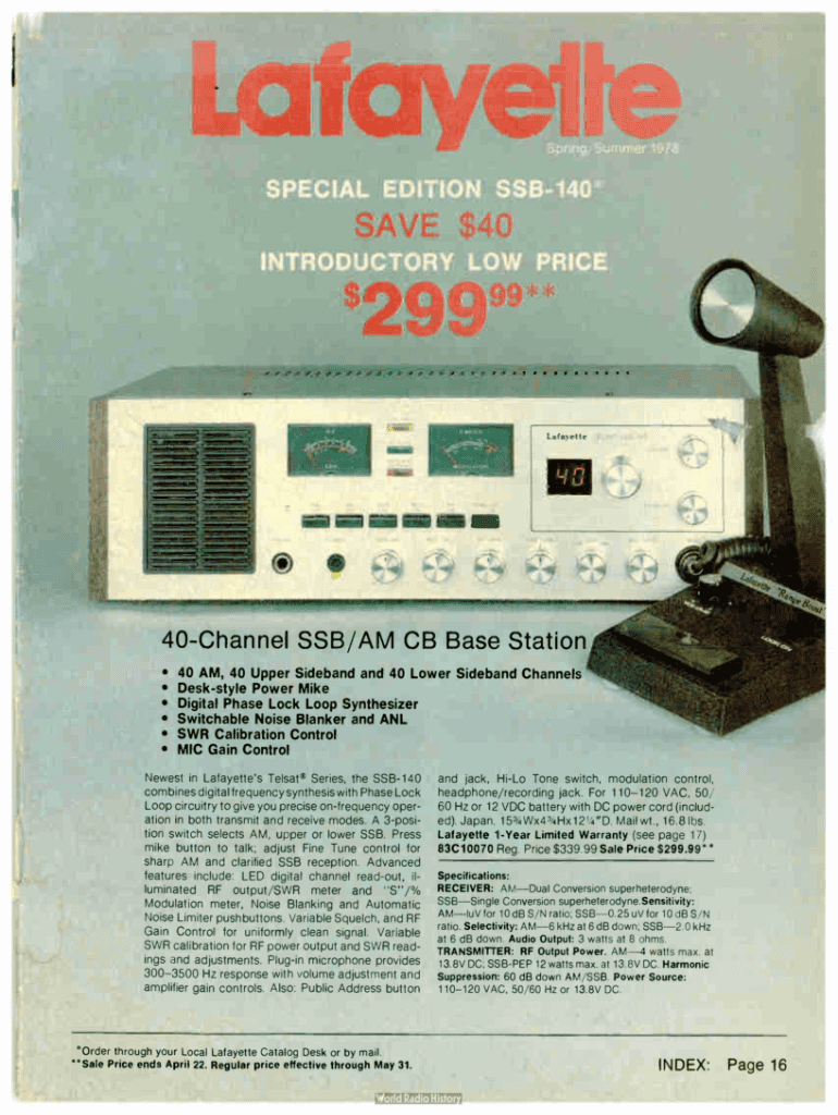 Fillable Online FS Lafayette TelSat SSB140 Base/Like New in Original ...