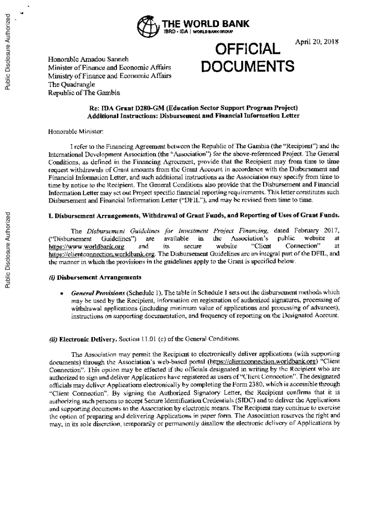 Fillable Online documents1.worldbank.orgcuratedenPublic Disclosure Authorized THE WORLD BAN IBRD ...